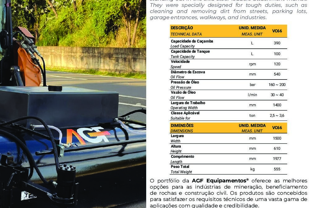 FOLDER – VASSOURA COLETORA – AGF Equipamentos | AGF Europe